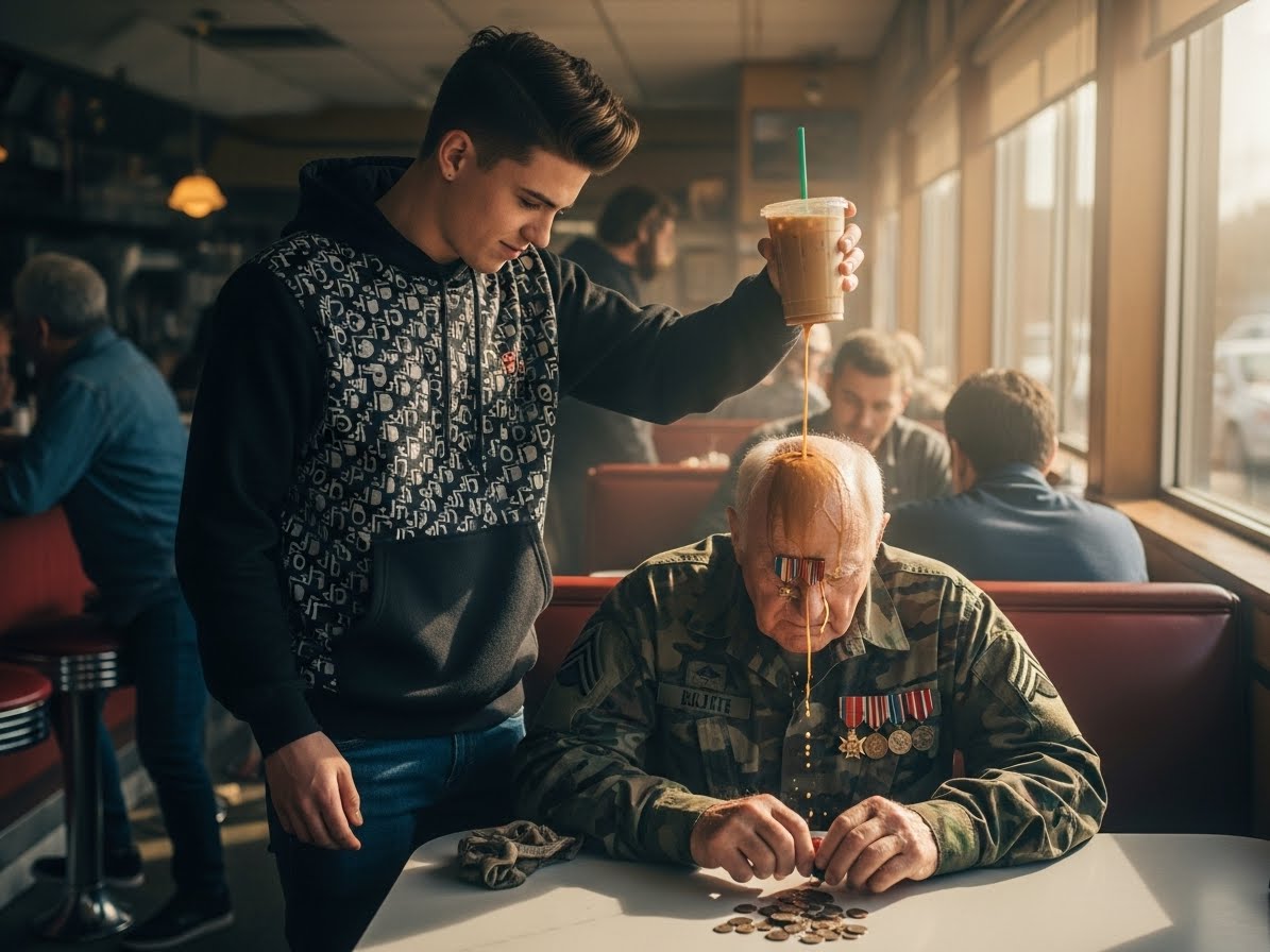He Poured His Iced Latte Over a Trembling Veteran to Get a Few Likes ...